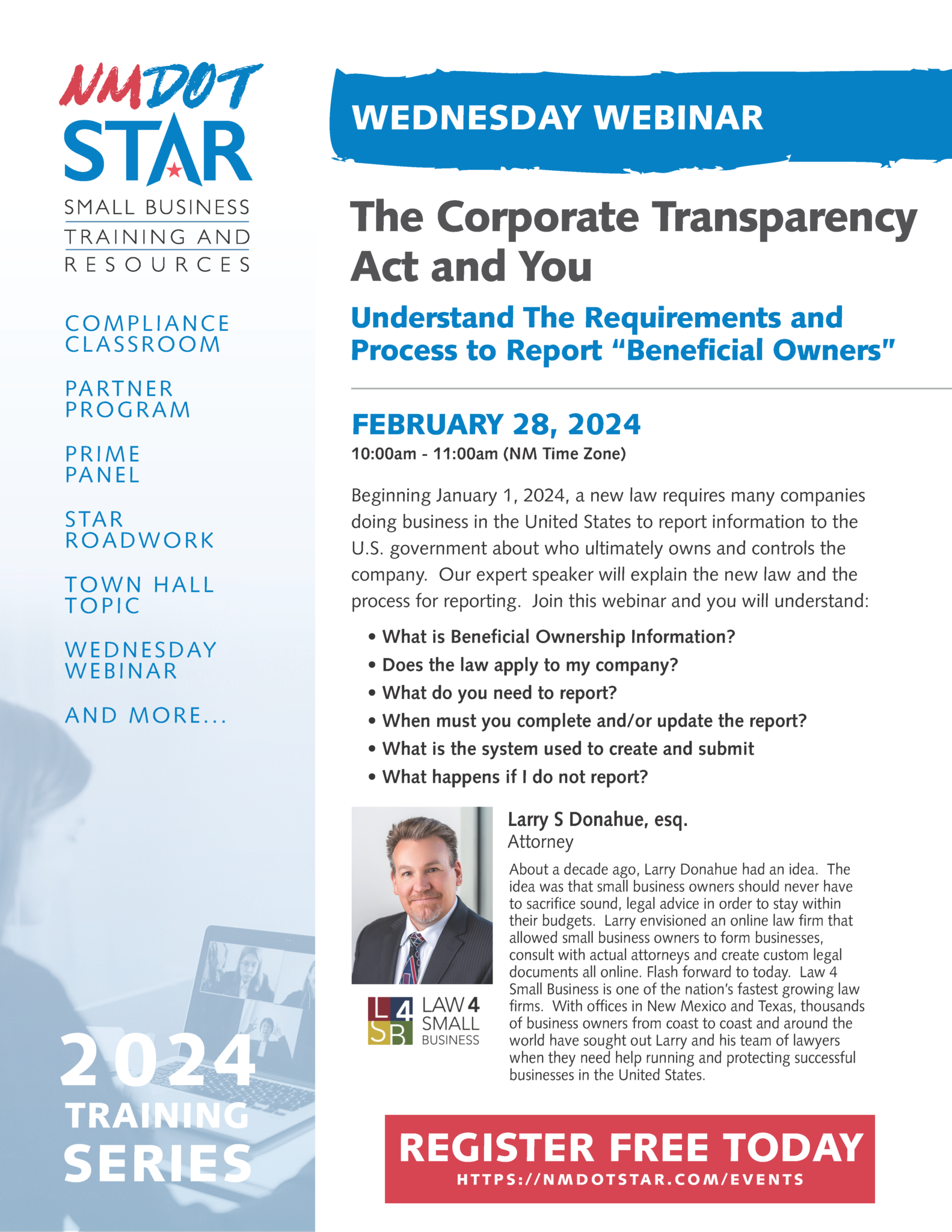NMDOT Small Business Training Presents: The CTA and You. - Law 4 Small ...
